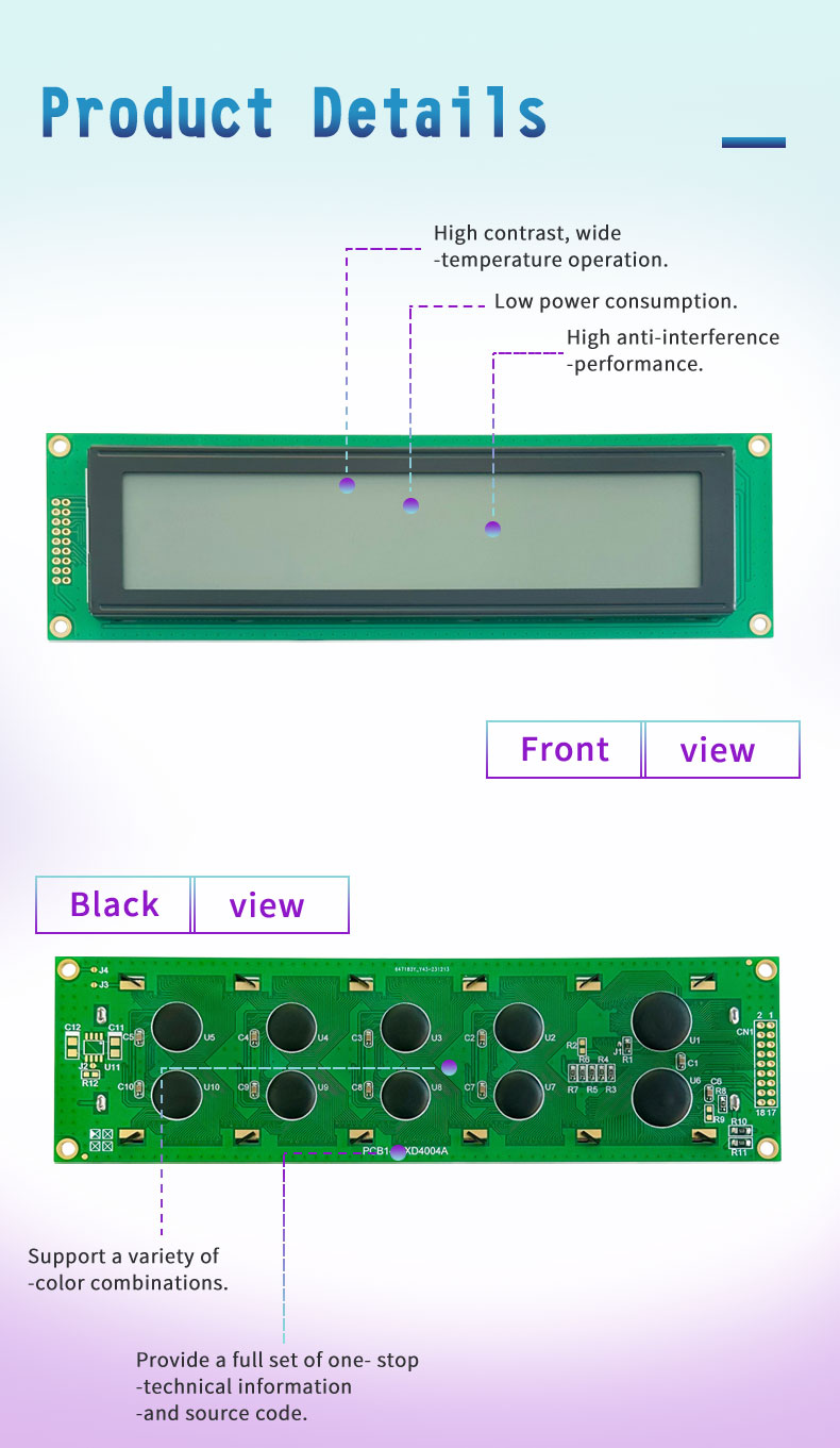 LCD Character Display Sizes-Backlight Display Module