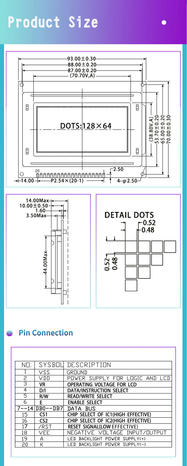 Graphic LCD Display Simulator-128X64 Display Module