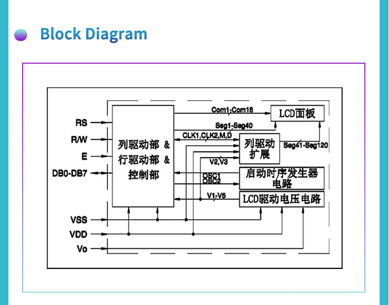 Graphic LCD Display Module-White LEDs Backlight