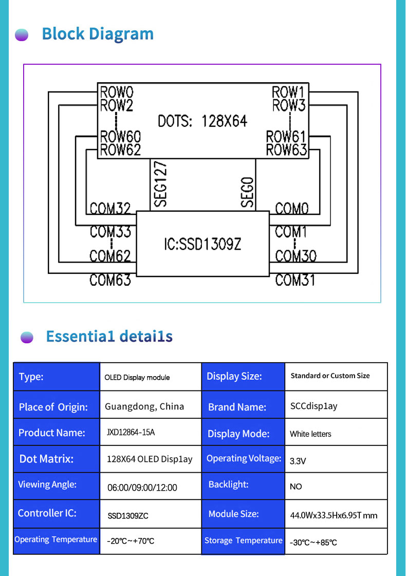 128 X 64 OLED Display Arduino-Full View 12864 Screen