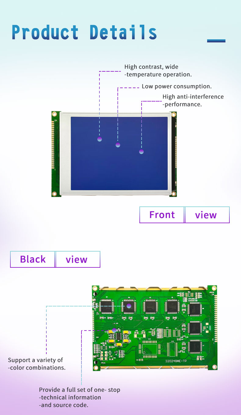 Graphic LCD Screen Module for Clear Industrial Displays