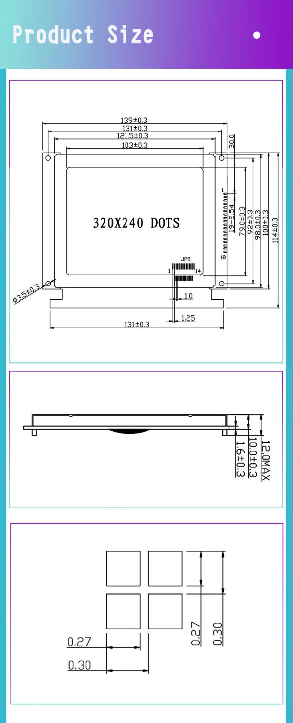 Arduino LCD Graphic Display-320 * 240 Dot Matrix Display Screen