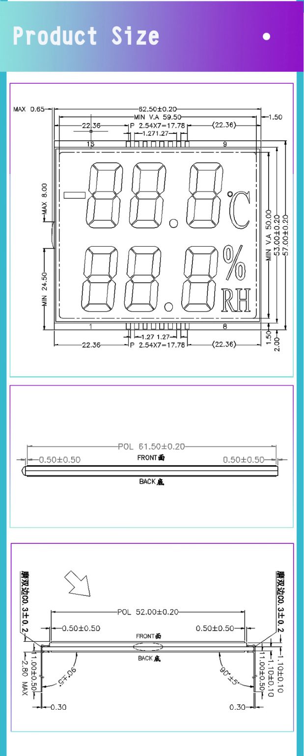 7 Segment LCD Display Arduino-Temperature And Humidity Screen