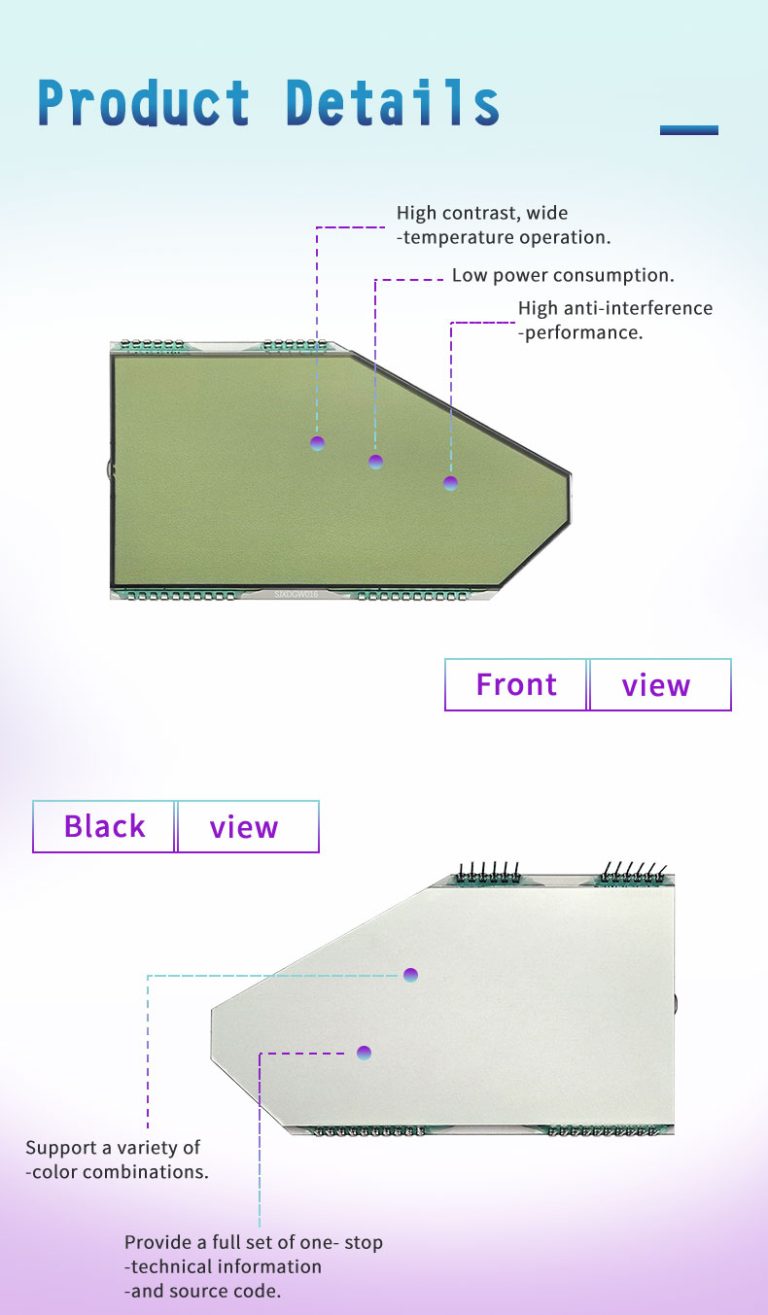 Custom Made Display Segment LCD Screen - Anti Glare