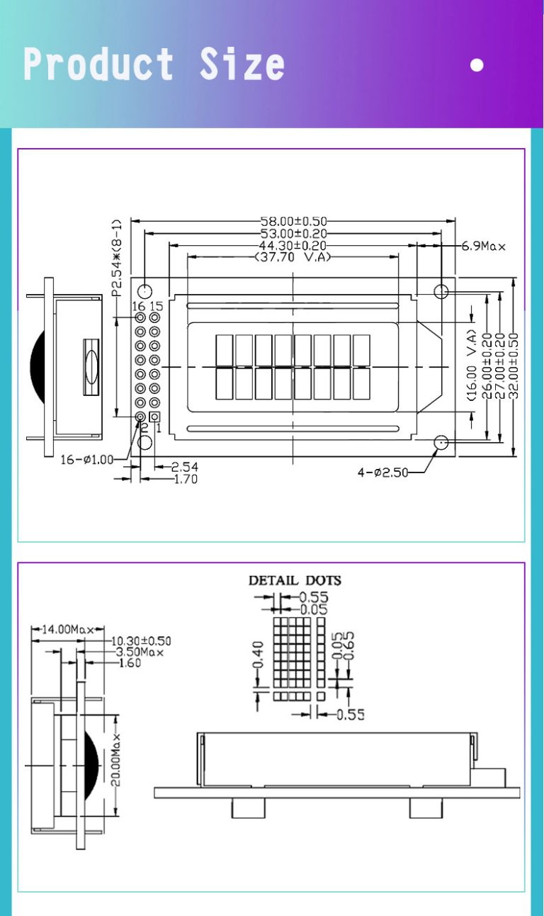 Character LCD Display Pinout - Parallel Display Module