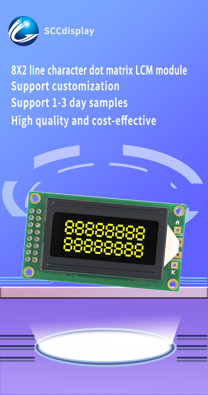 Dot Matrix Lcd 0802 Character LCD Display Backlight LCM Module
