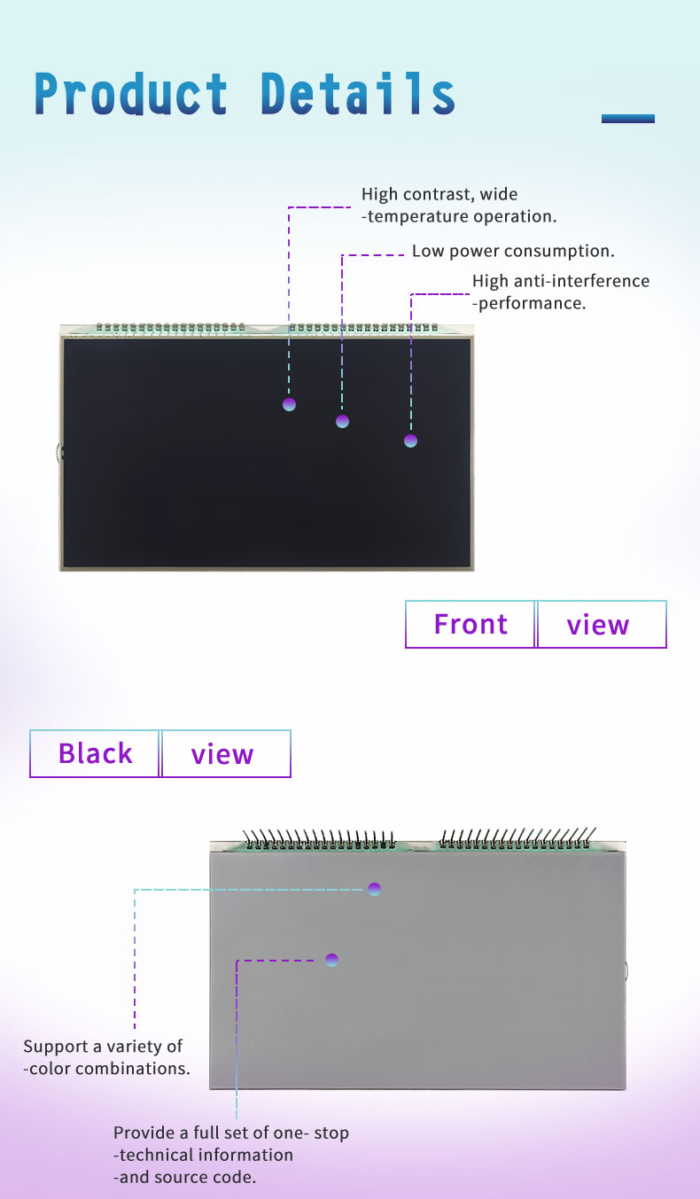 LCD Multi-Segment Display - Anti Glare Segment Code Screen