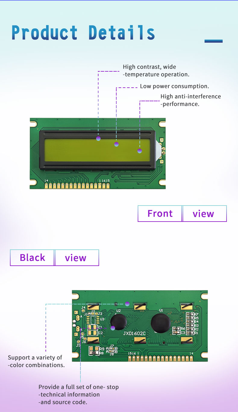 LCD 1602 Module Arduino - 16 * 2 Dot Matrix Display Module