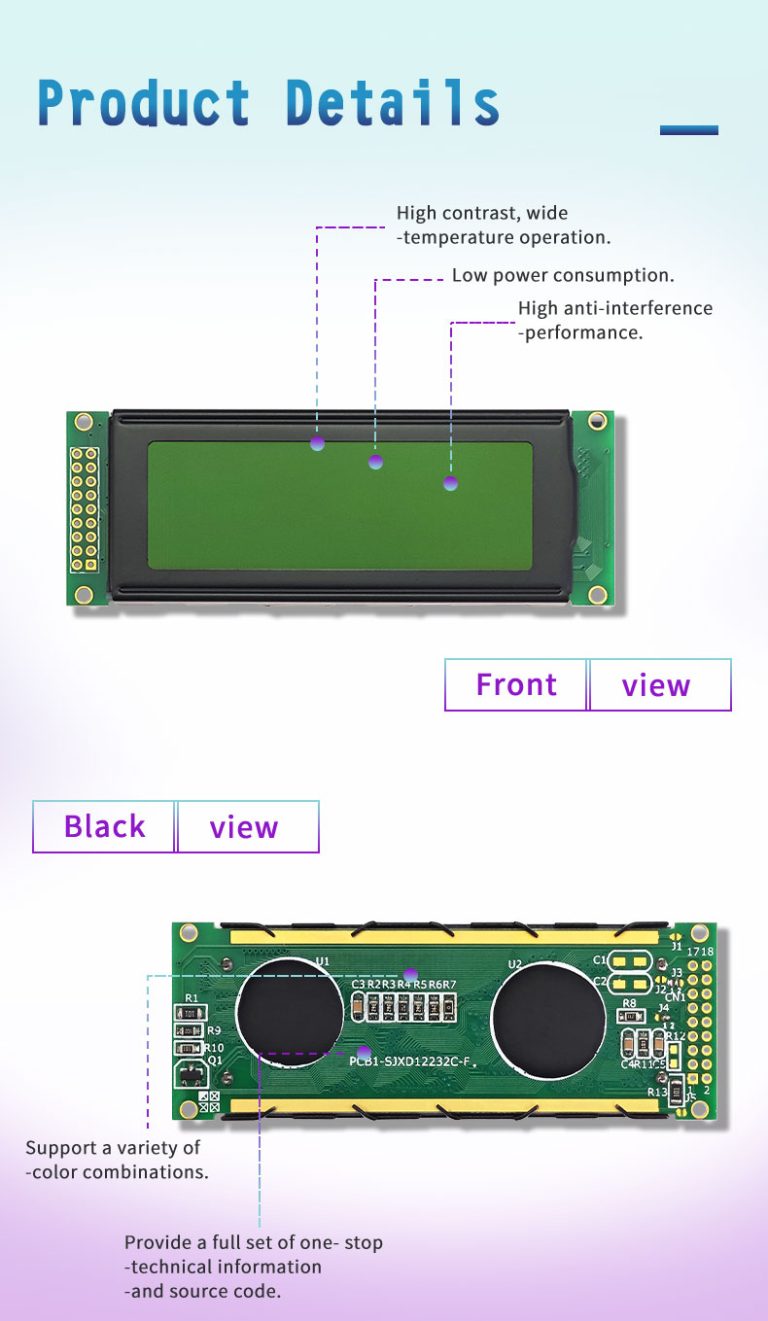 12232 LCD Dot Matrix Screen - Chinese Character Library