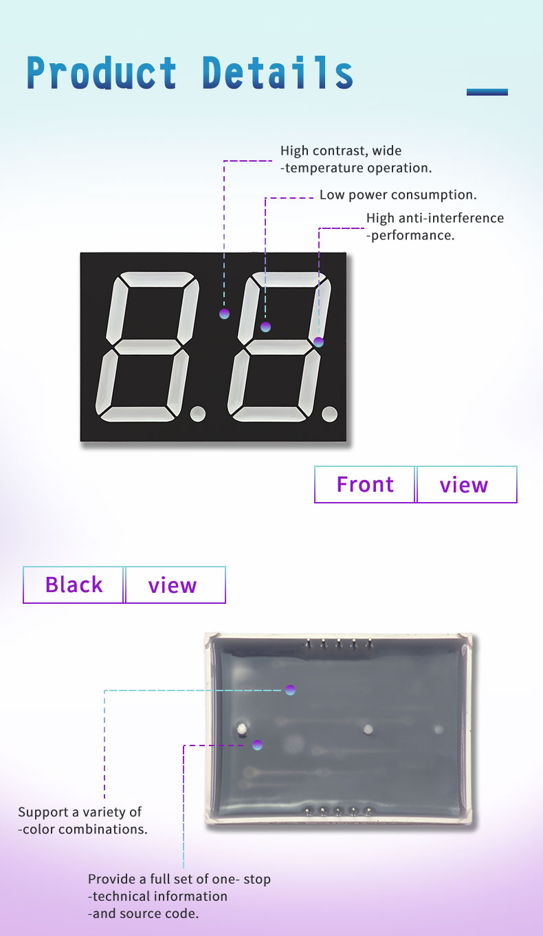 LEDデジタル管 - High Brightness Red Light Two Digit Display