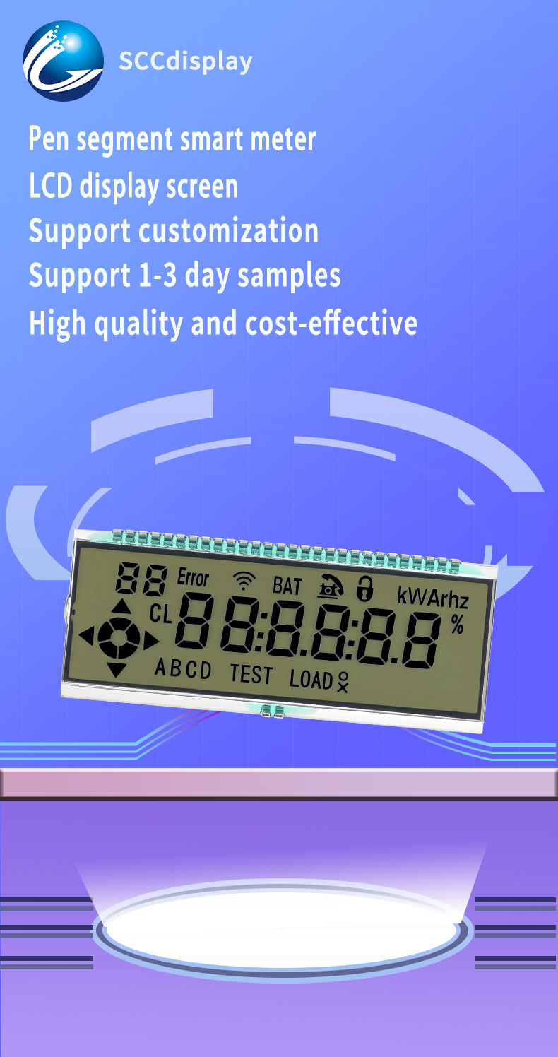 Electric Meter Segment LCD - High Contrast Display