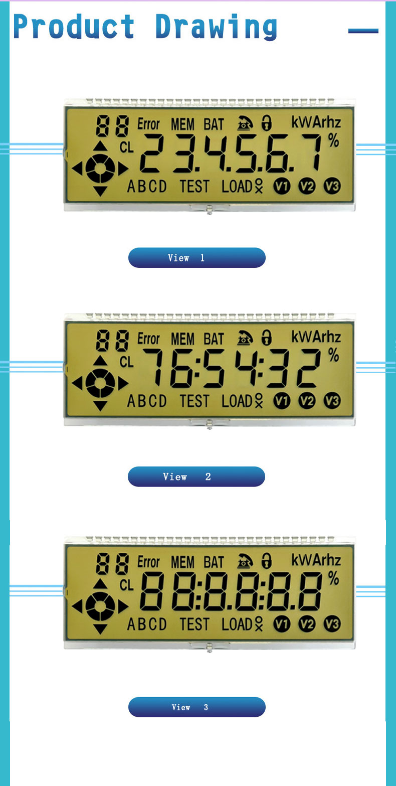 Electric Meter LCD Display - Clear And Easy To Read Numbers