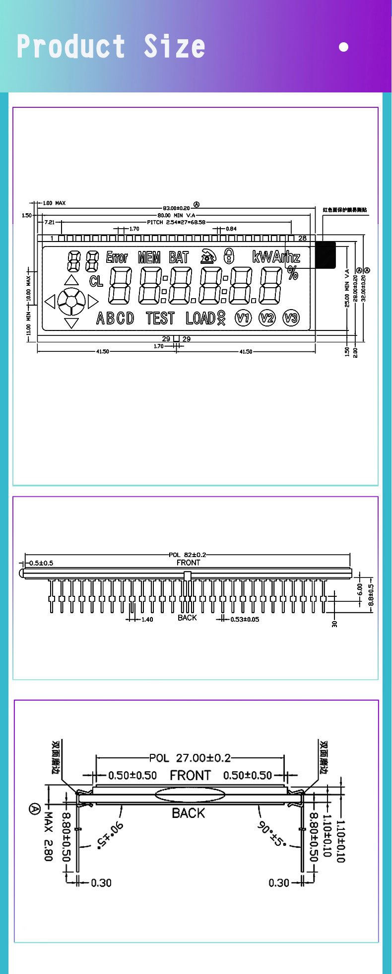 Electric Meter LCD Display - Clear And Easy To Read Numbers
