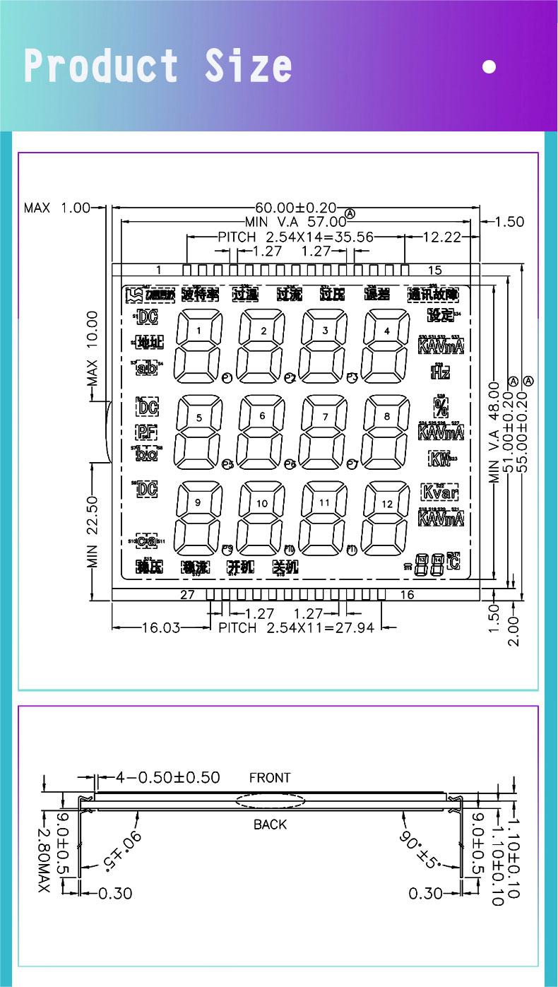 Electric Meter LCD Panel - Long Service Life
